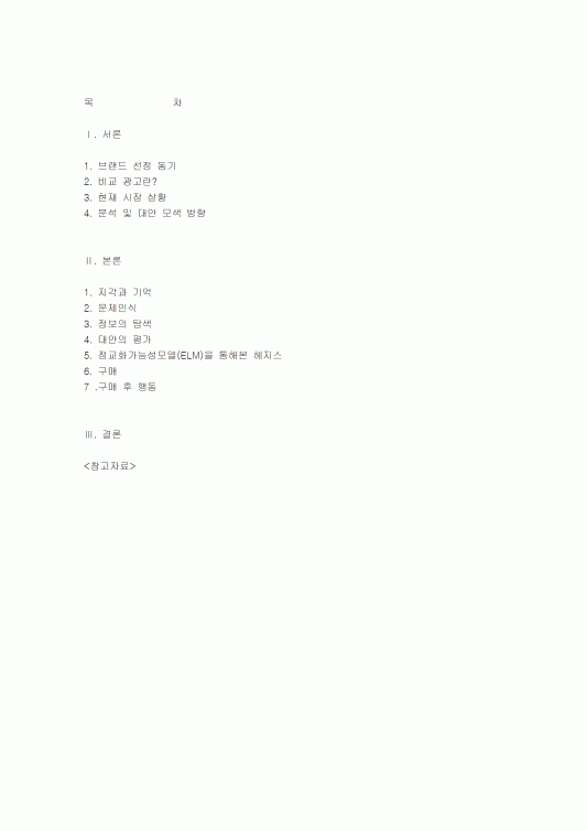 해지스 (Hazzys) 광고분석