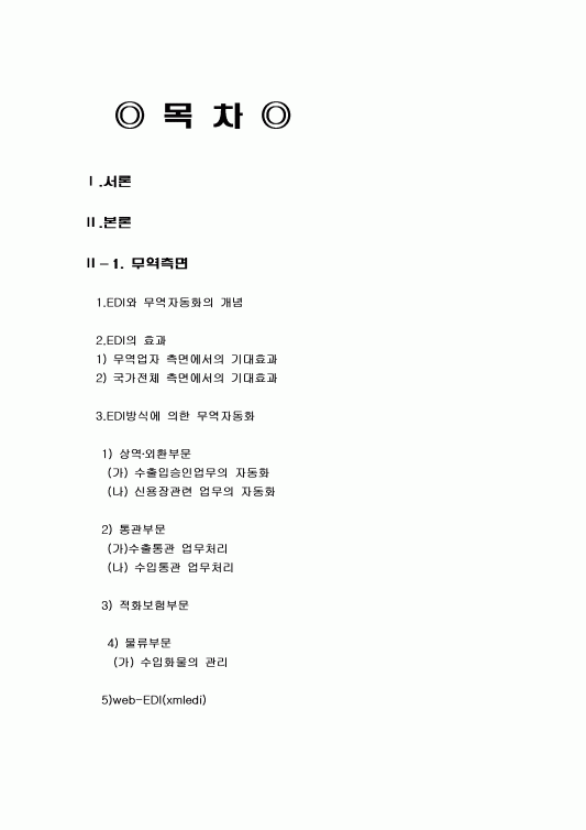 EDI(전자상거래)에 따른 관습적 무역업무의 혁신