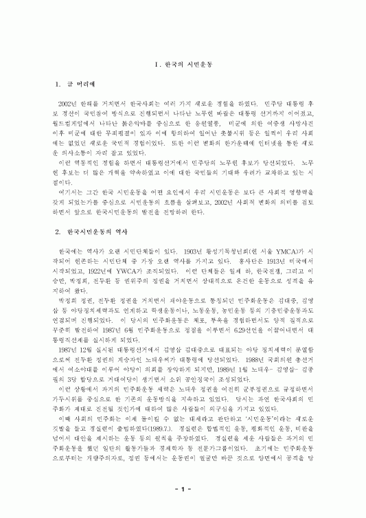 한국의 시민운동