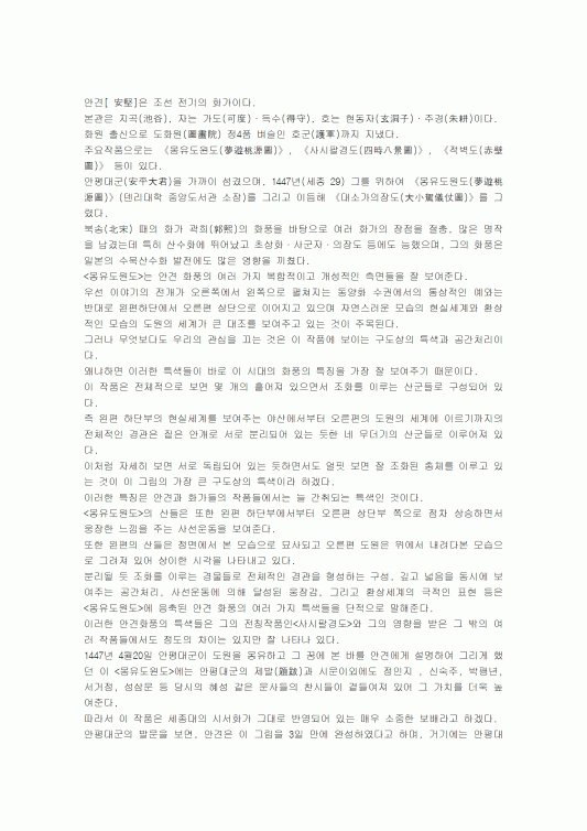 안견과 그의 작품세계