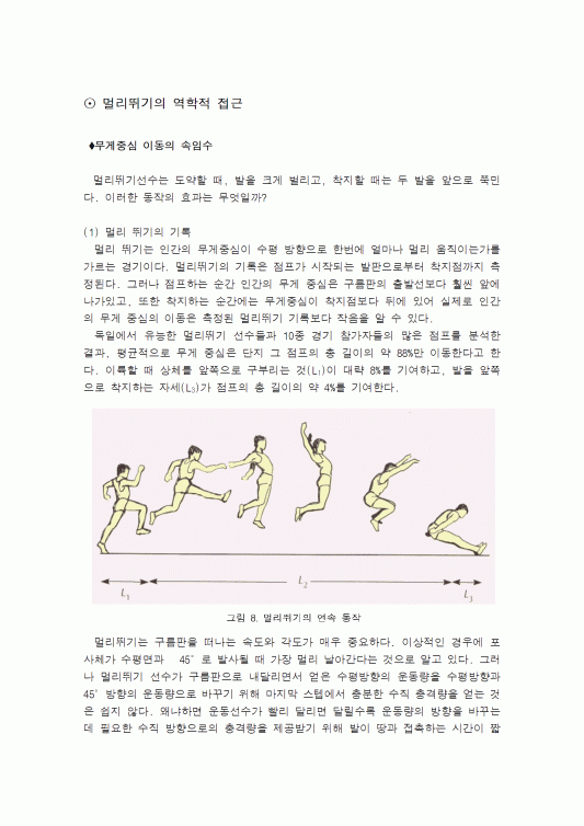 멀리뛰기 레포트 자료