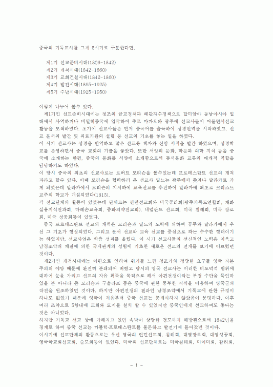 중국기독교사