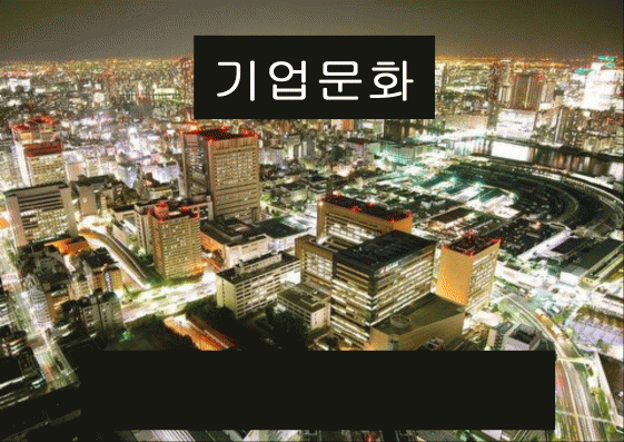 기업문화 발표 파워포인트