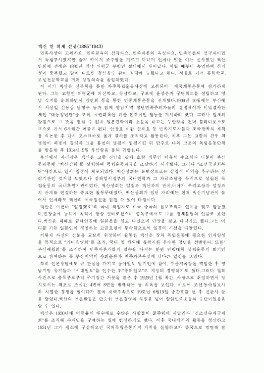 백산안희제 레포트 자료