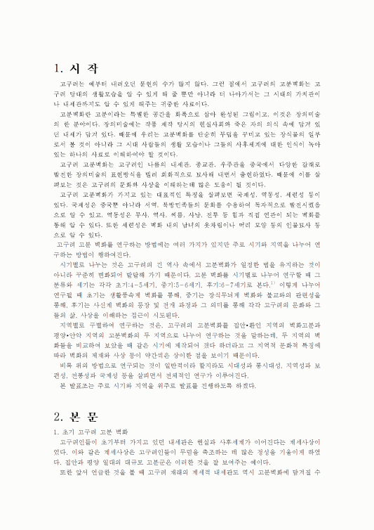고구려 고분벽화의 이해