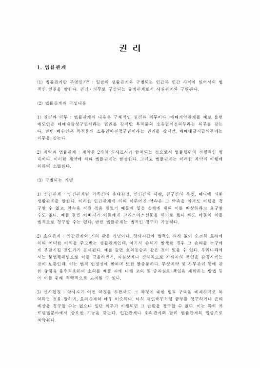 법률 민법 권리