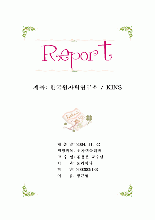 한국원자력연구소 및 kins 내용 그리고 전망 후 견학 소감