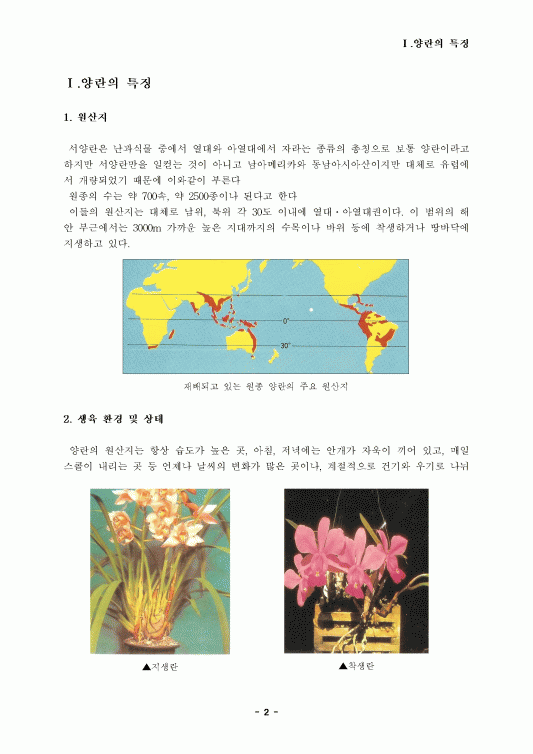 양란의 특징과 재배