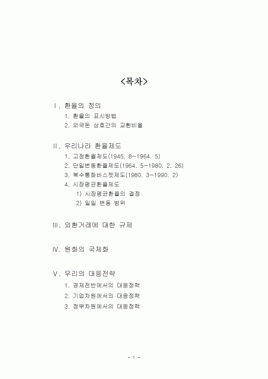환율과 우리의 대응전략