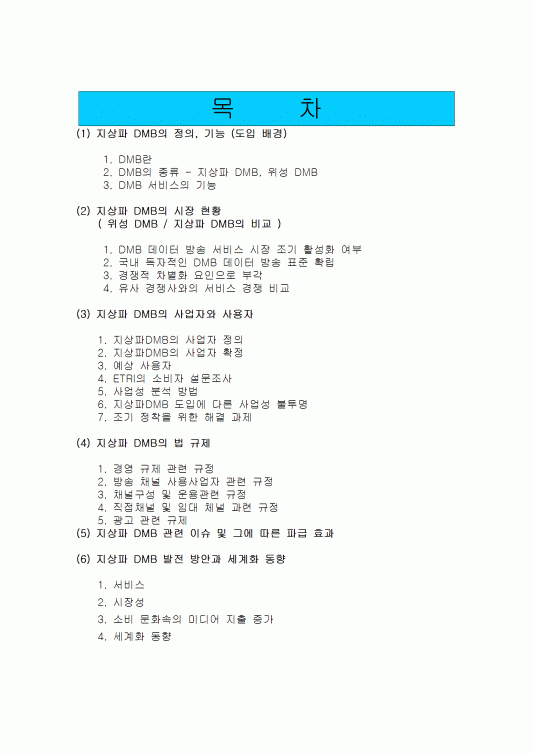 지상파 서비스 DMB