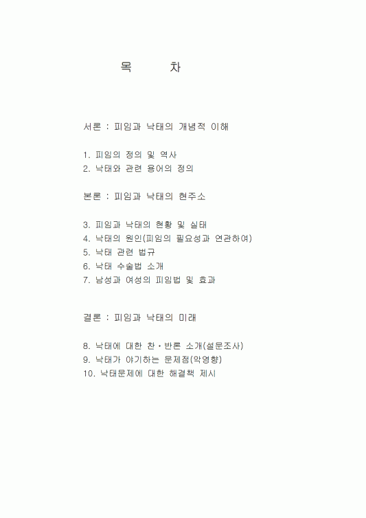 [성문화의 이해] 낙태와 피임