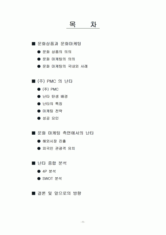 문화마케팅속의 난타