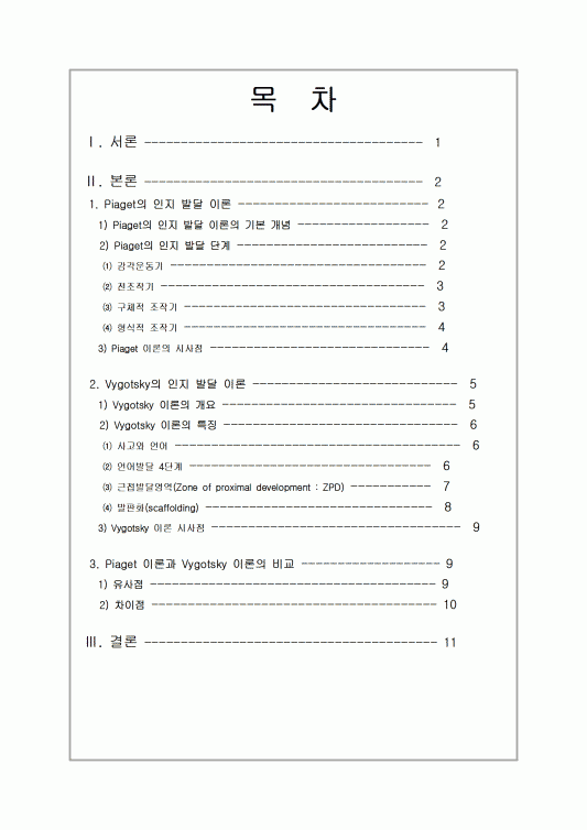[사범/법학] 피아제와 비고스키 이론 비교