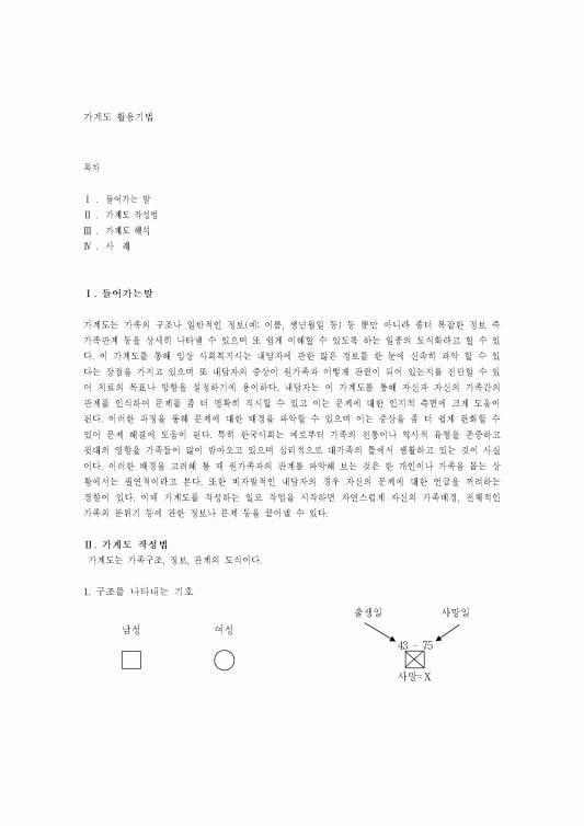 가계도 활용기법