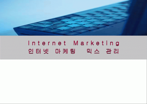 인터넷 마케팅 믹스 관리