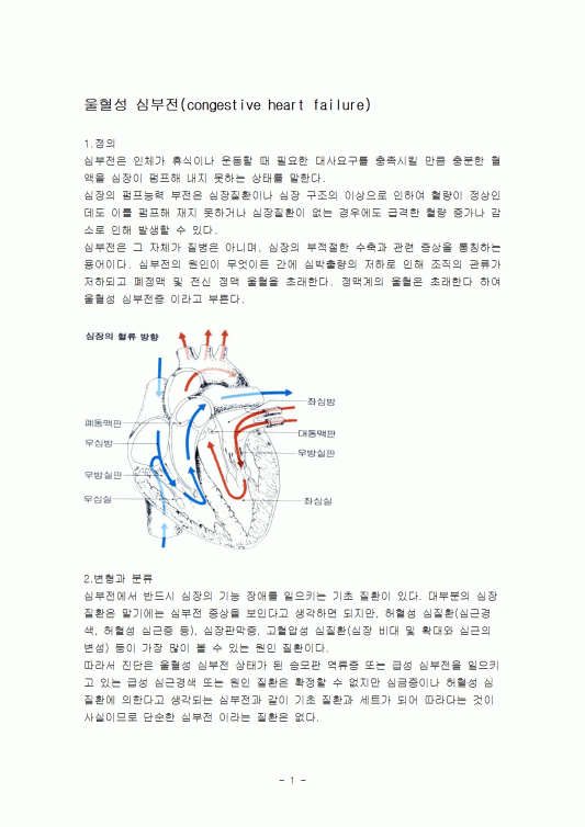 울혈성 심부전 환자의 케이스 스터디