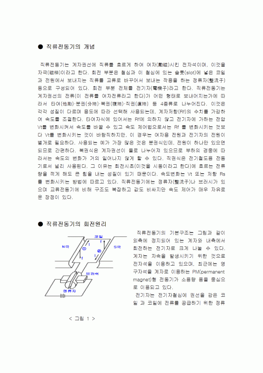 직류전동기의 특성 (DC모터의 특성)