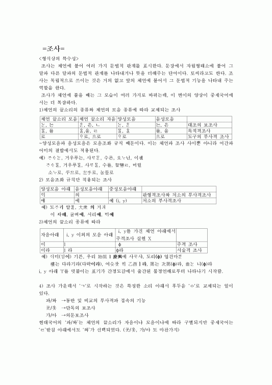 중세국어문법-조사
