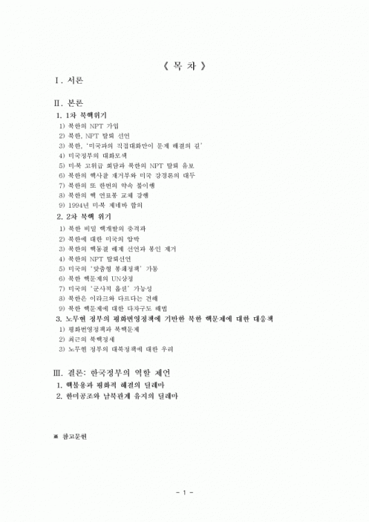 북한의 핵무기 개발과 우리의 대응