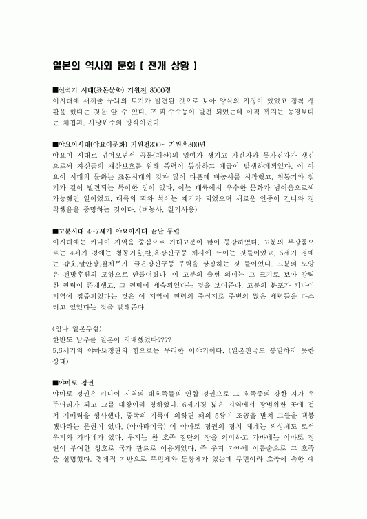 일본의 역사와 문화