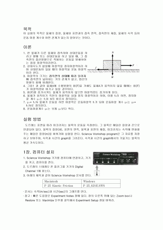 예비마찰레포트