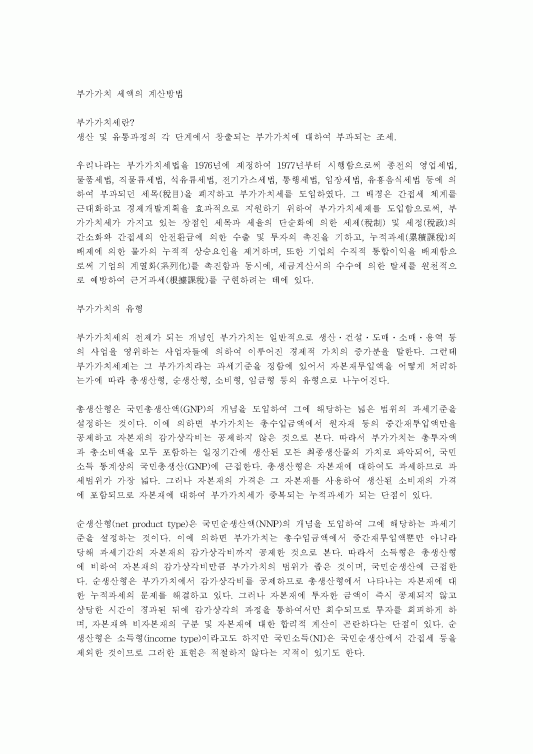 부가가치 세액계산방법