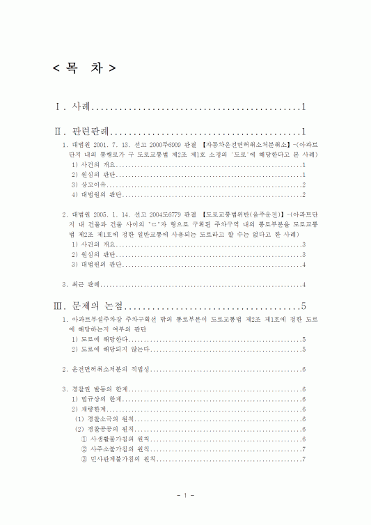아파트단지 내 음주운전
