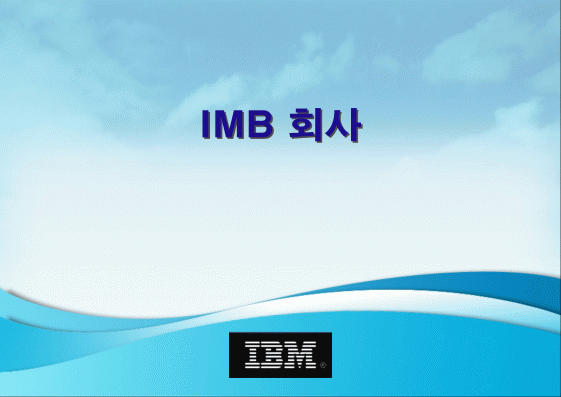 IBM 기업 분석 레포트 자료