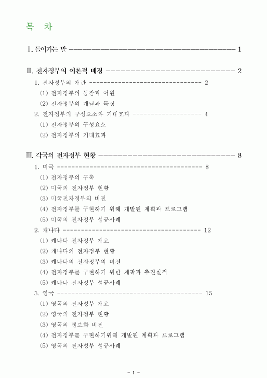 우리나라 전자정부의 발전방향