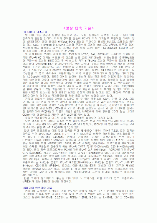 영상 압축 기술