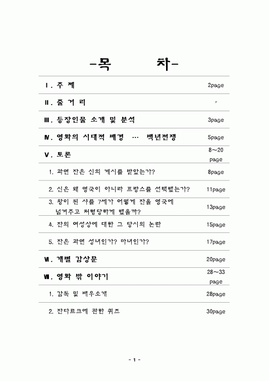 잔다르크 보고서
