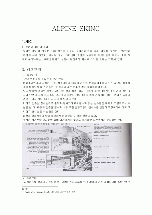 알파인스키 레포트 자료