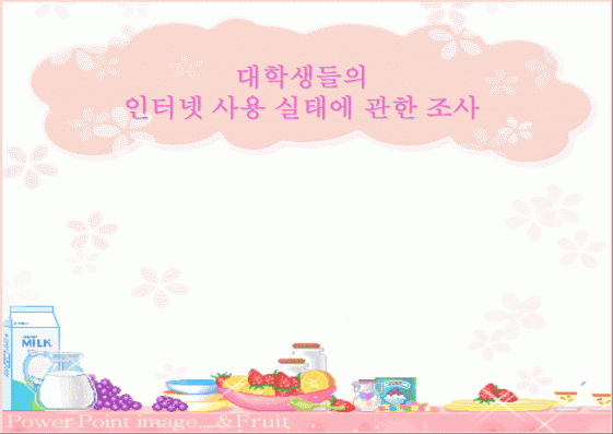 대학생들의 인터넷 사용 실태에 관한 조사