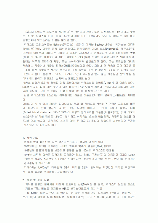 박카스마케팅전략