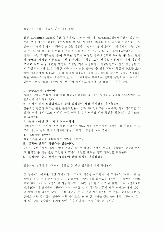 [블루오션 전략]
