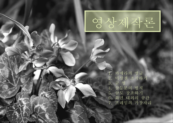 영상제작론 발표자료