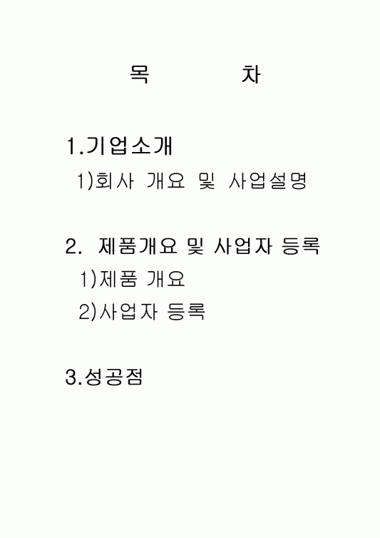 해외 대상 사업계획서