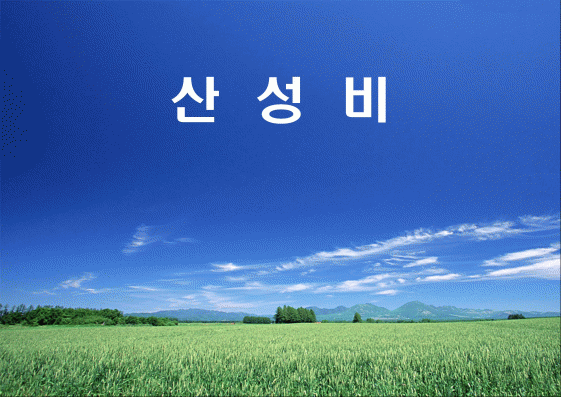 산성비에 관한 PPT 발표자료