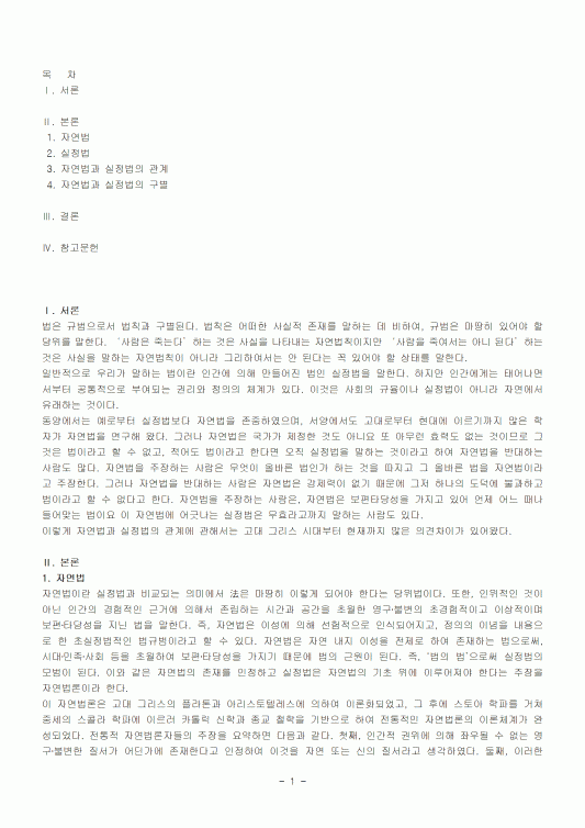 자연법과 실정법(법철학)