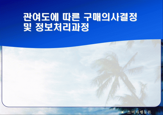 고관여 저관여 구매의사결정과정
