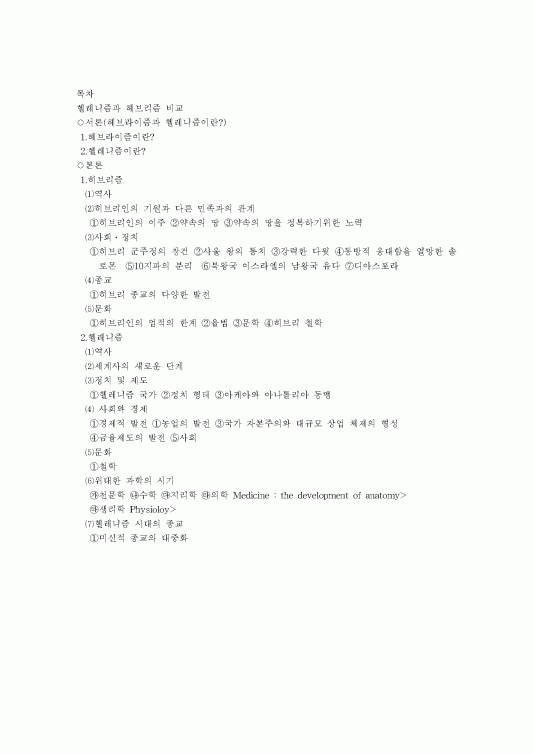 [독후감/서평/요약] 헬레니즘과 헤브라이즘 비교
