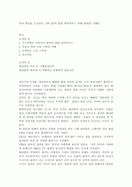 필리핀 -여행기