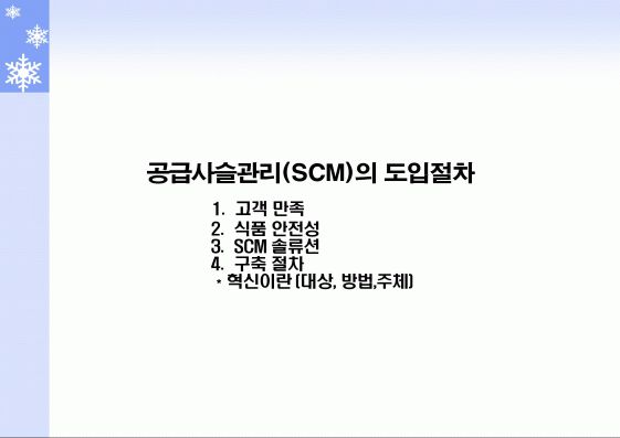 공급사슬관리(SCM)의 도입절차