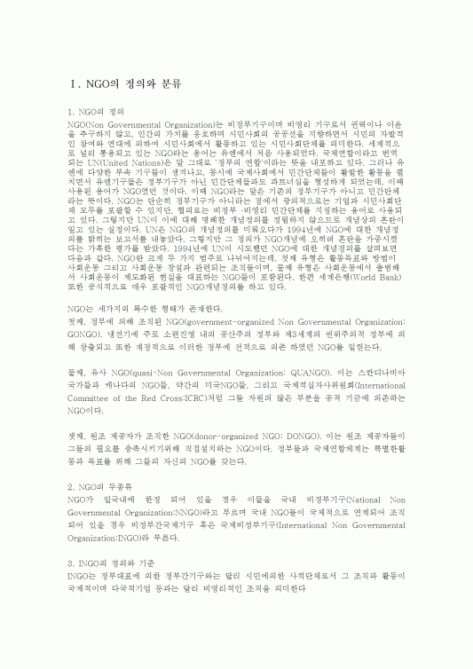 NGO 비영리 기구