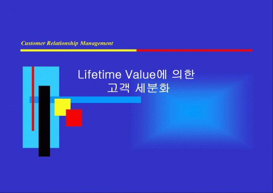 [파워포인트] CRM - LTV(Lifetime Value)에 의한 고객 세분화