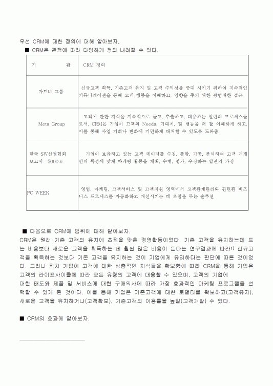 CRM에 대한 구축방법 및 사례