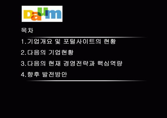 포털사이트의 경영전략(다음)