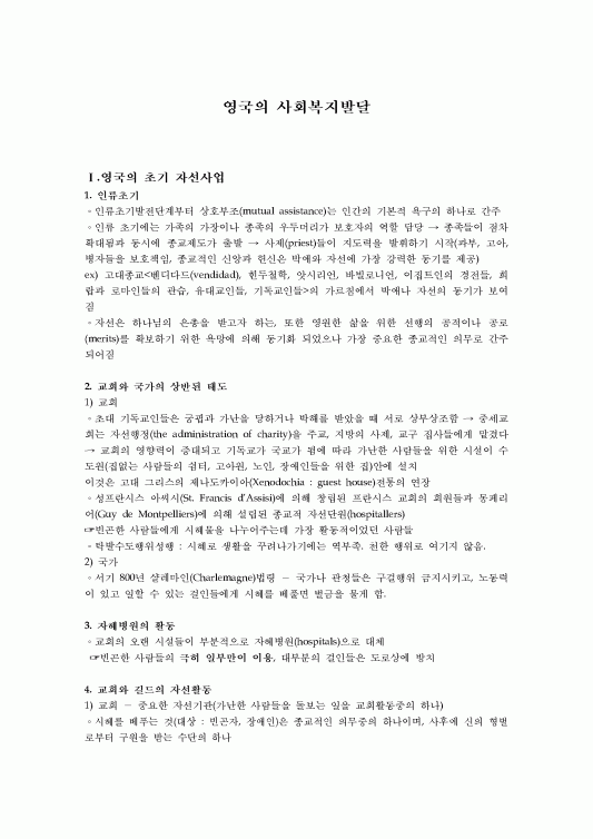 영국의 사회복지발달