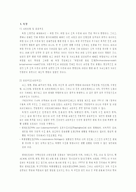 각 나라별 사회복지제도