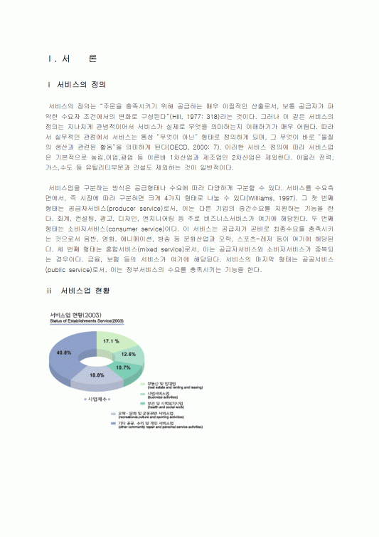 서비스업의 환경경영(지속가능한 경영)